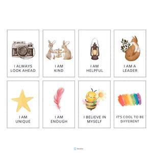 22 Positive Affirmation Cards for Kids. Printable. Easy to Download ...