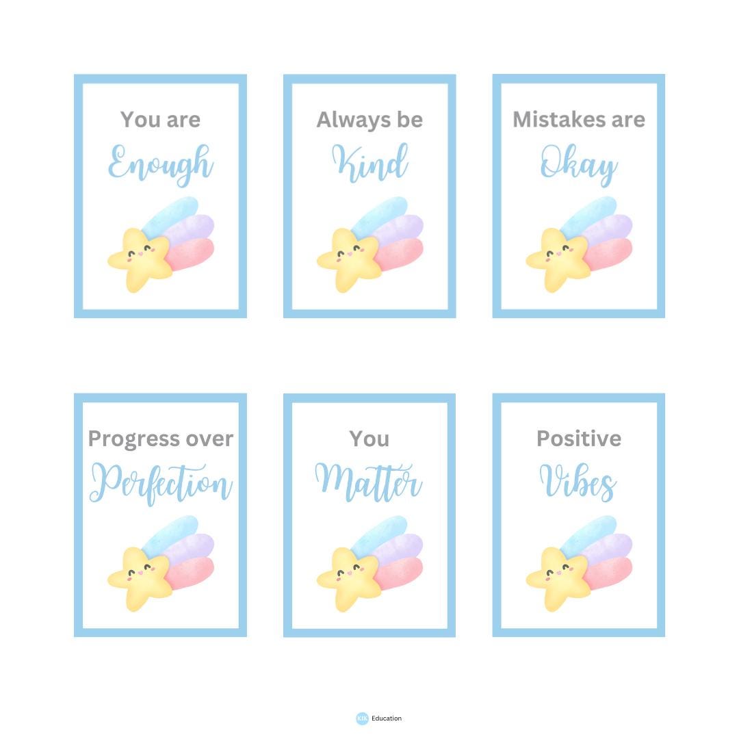 Positive Affirmation Classroom Posters in A4 and A3 Size. Growth ...