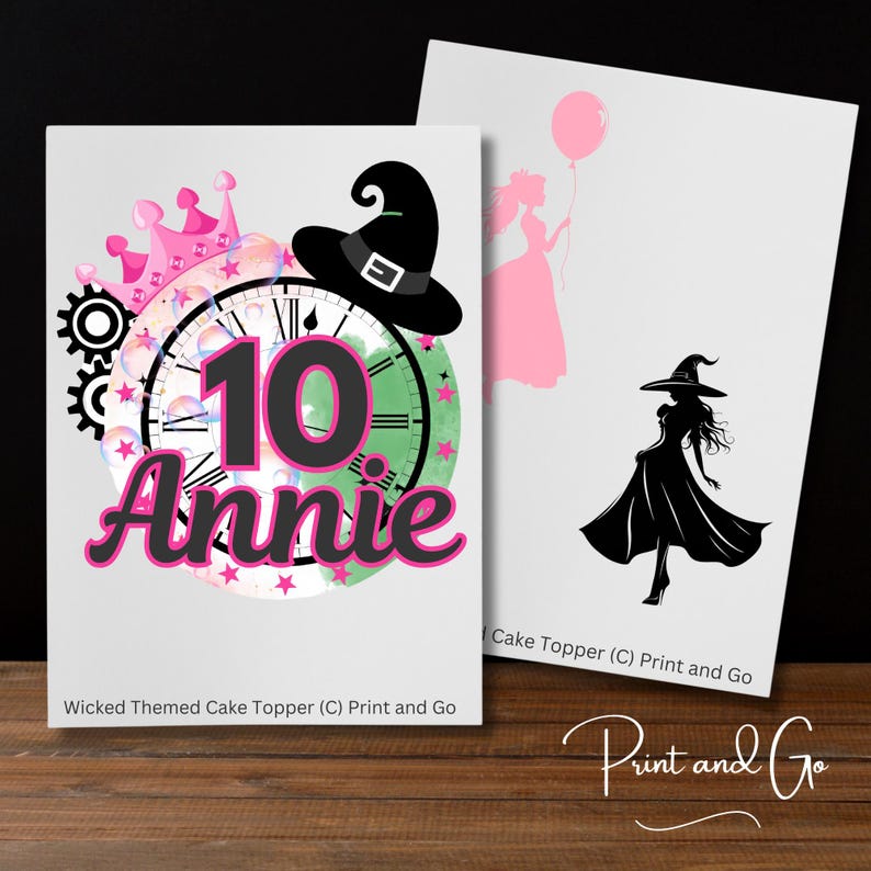 Wicked Cake Topper Printable Digital Download, Edit With Canva ...