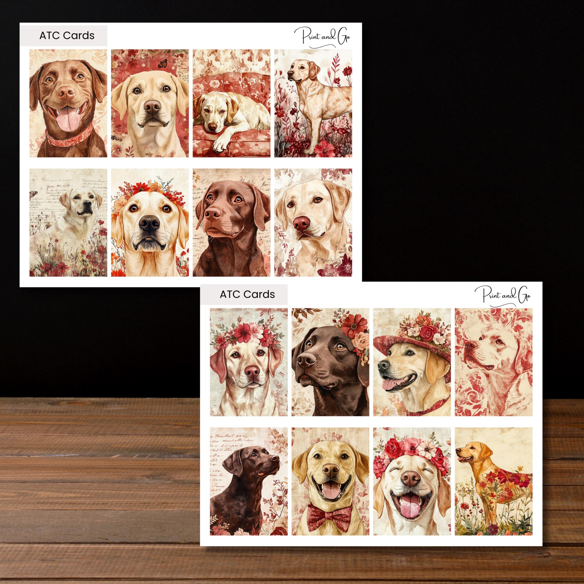 Junk Journal Pages Dogs, Printable Ephemera Kit, Digital Scrapbook ...