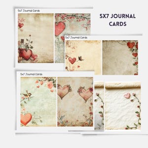 Vintage Valentine Junk Journal Kit | Printable Ephemera (digital ...