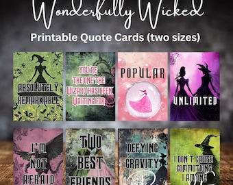 Wicked Printable Quote Journal Cards for Scrapbooking, Planner ...