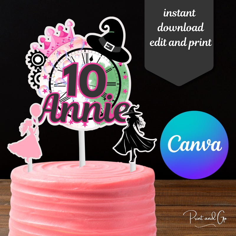 Witch Cake Topper - Etsy