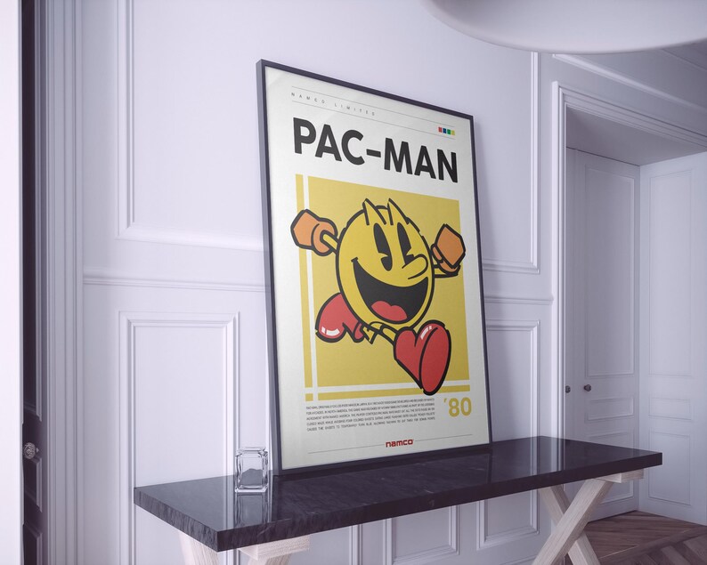 Pac-man Poster: Classic Arcade Game Illustration (digital Download) - Etsy