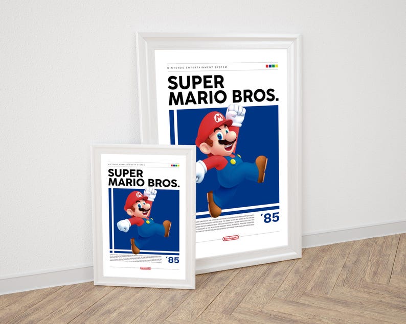 Super Mario Bros. Poster: Classic Arcade Game Illustration (digital ...