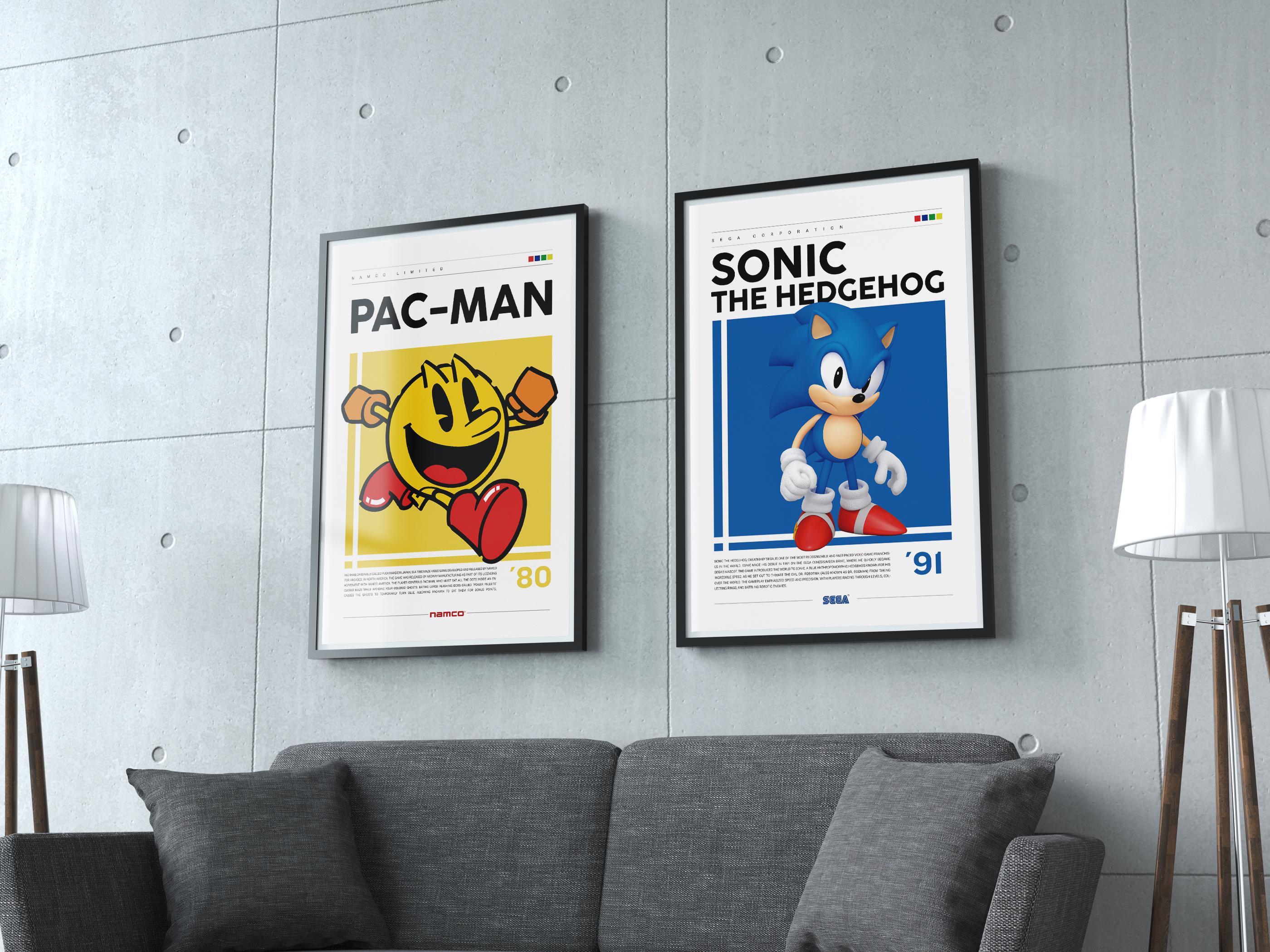 Sonic the Hedgehog Poster, Video Games Print, Gaming Room Poster ...