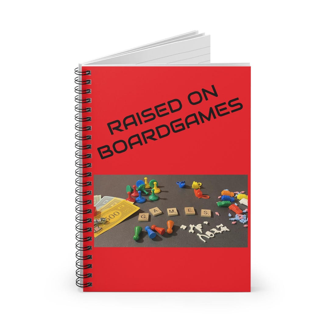 Boardgame Enthusiast Red Spiral Notebook - Ruled Line, Gamer Journal ...