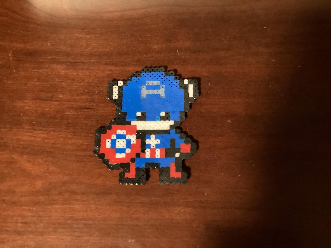 Captain America Perler Beads - Etsy