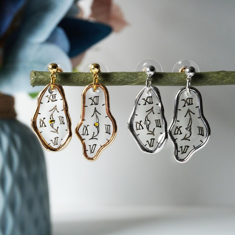 Clock Earrings - Etsy