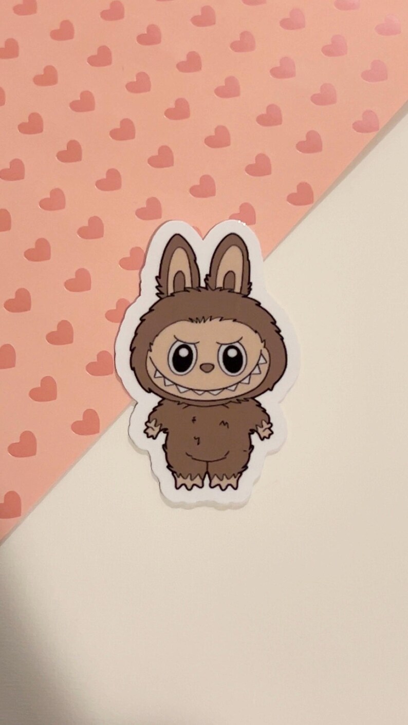 Toffee Labubu Sticker | Waterproof | Handmade - Etsy