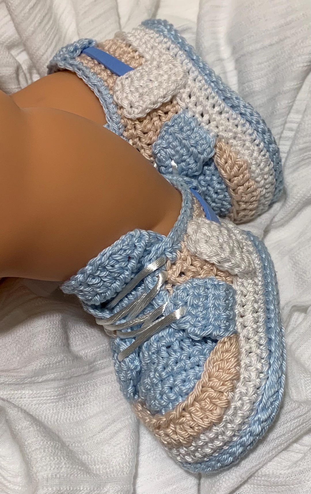 Baby Blue Crochet Baby Booties, Crochet Newborn Shoes for Boy, Babys ...