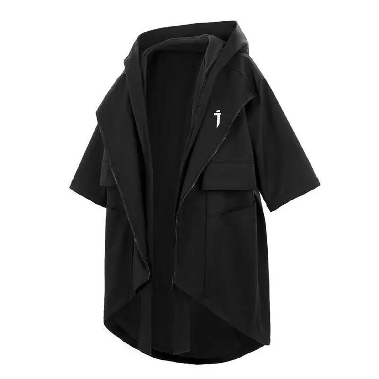 Unisex Techwear Cyberpunk Cargo Trench Coat Harajuku Fashion Pullover ...