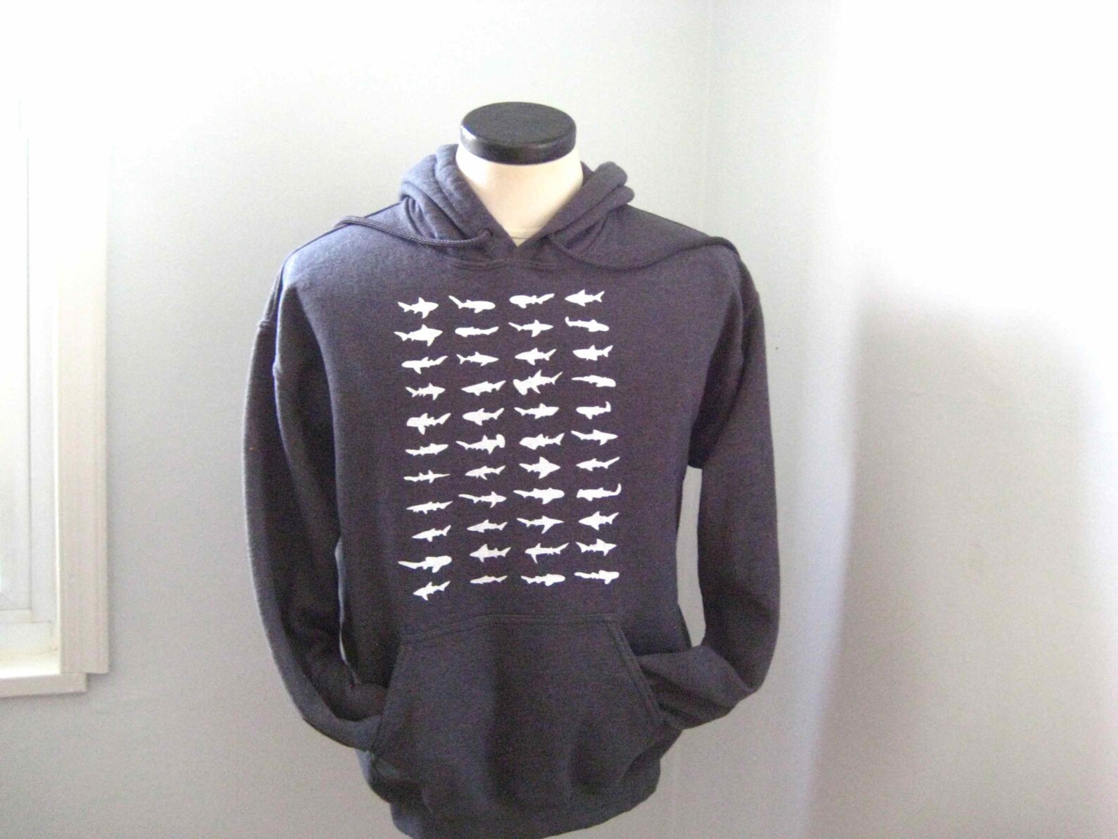 Sharks Hoodie Sweatshirt Gray - Etsy