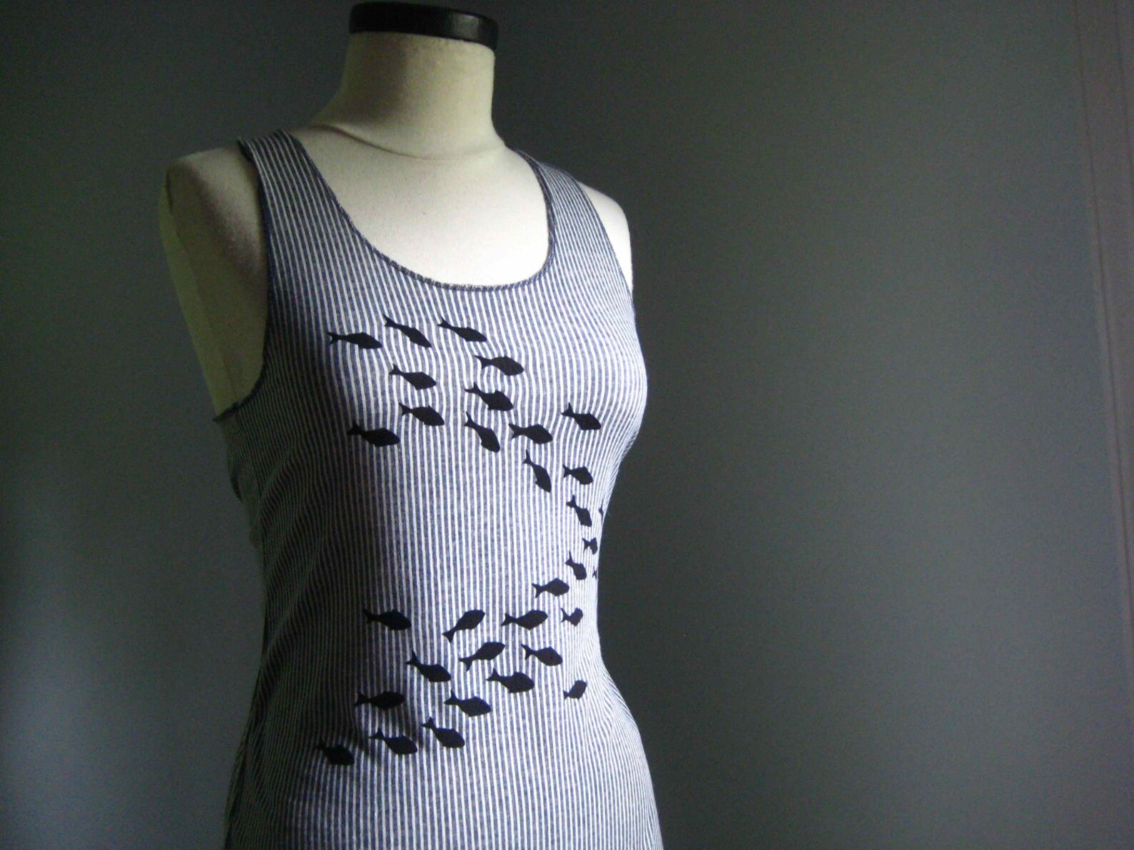 Women's Fish Stripes Racerback Tank Top Women's XL - Etsy