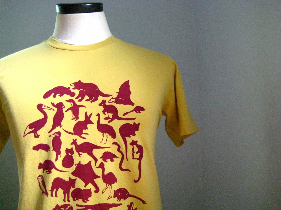Australian Animals T Shirt Organic Men's/unisex - Etsy