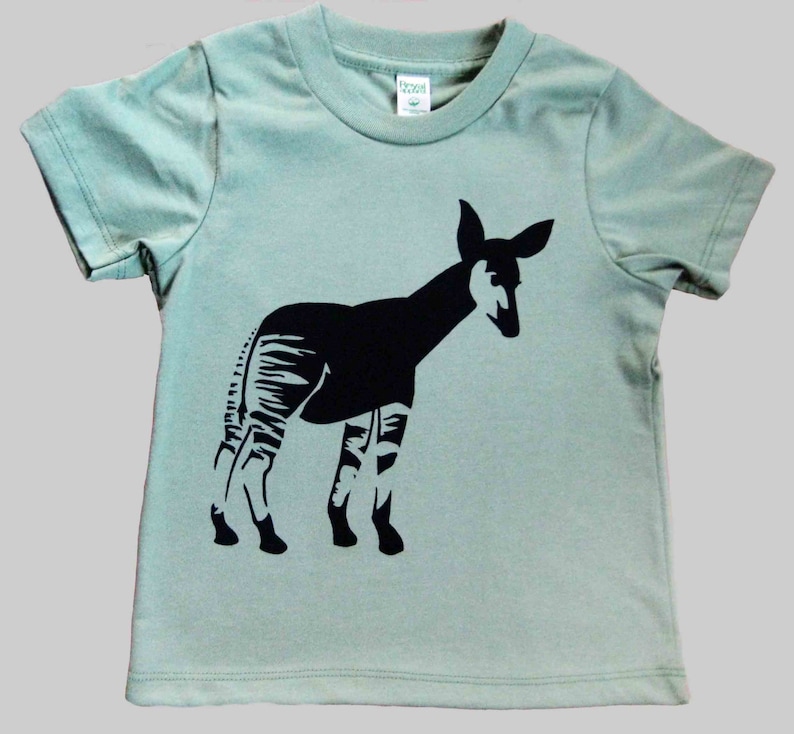 Okapi Kids T Shirt Organic Cotton Green - Etsy