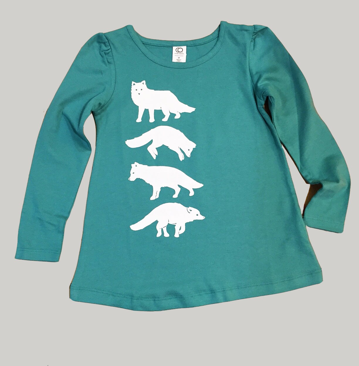 Arctic Fox Girls Long Sleeved Shirt Teal - Etsy