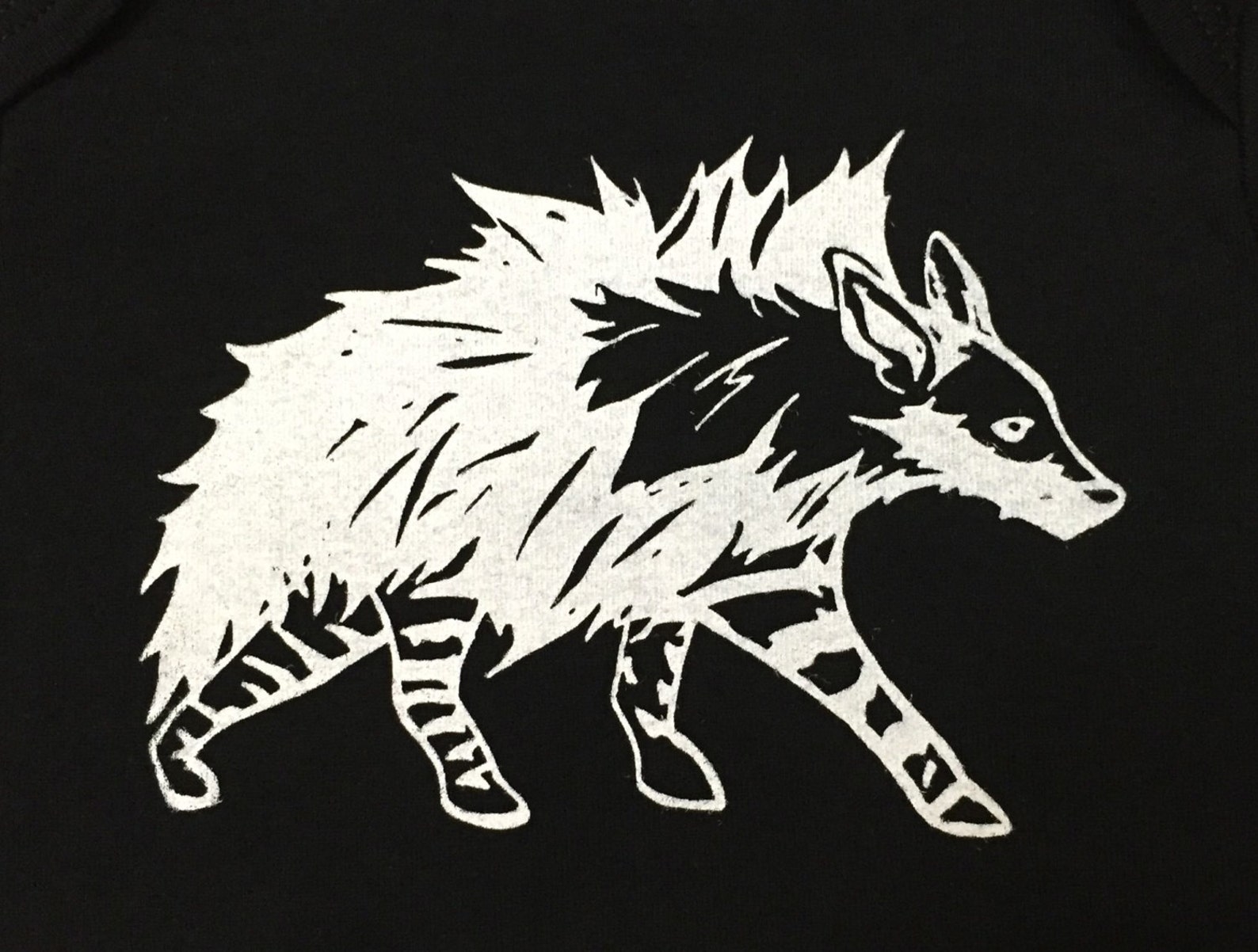 Brown Hyena Black Organic Baby Bodysuit - Etsy