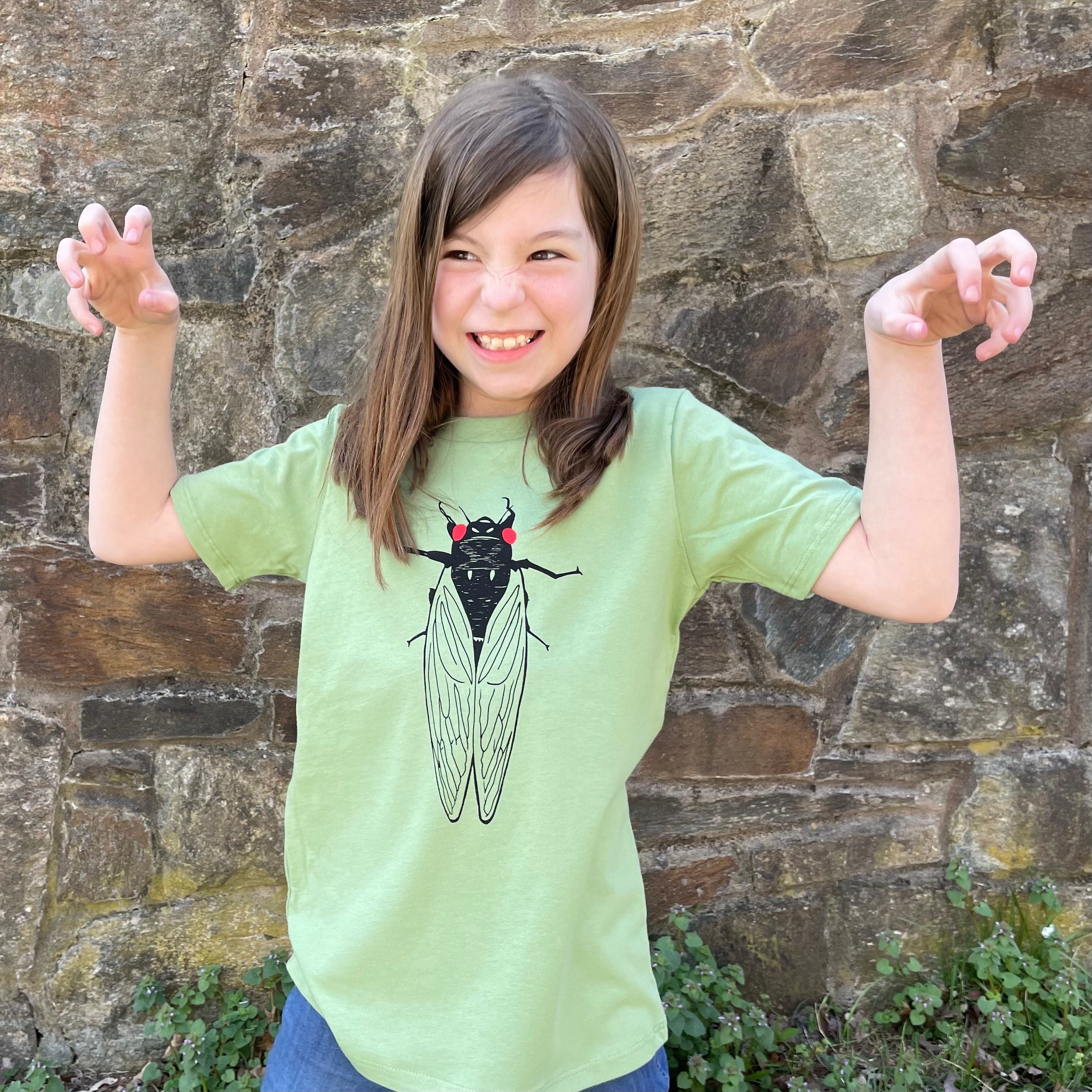 Cicada Organic Kids T Shirt Green - Etsy
