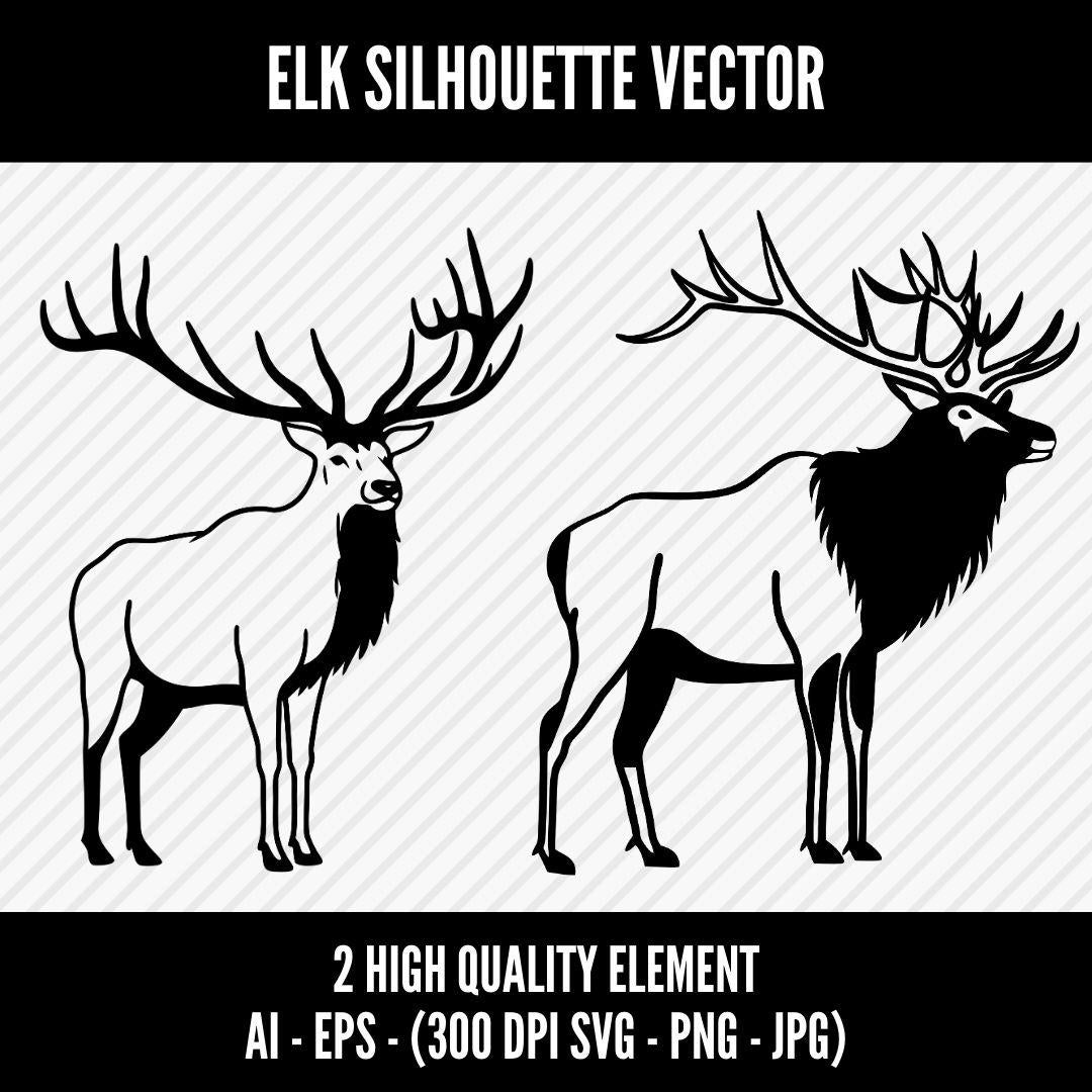 Elk SVG | Elk PNG | Elk Vector Animal | Elk Clip Art for Mugs, Clothes ...