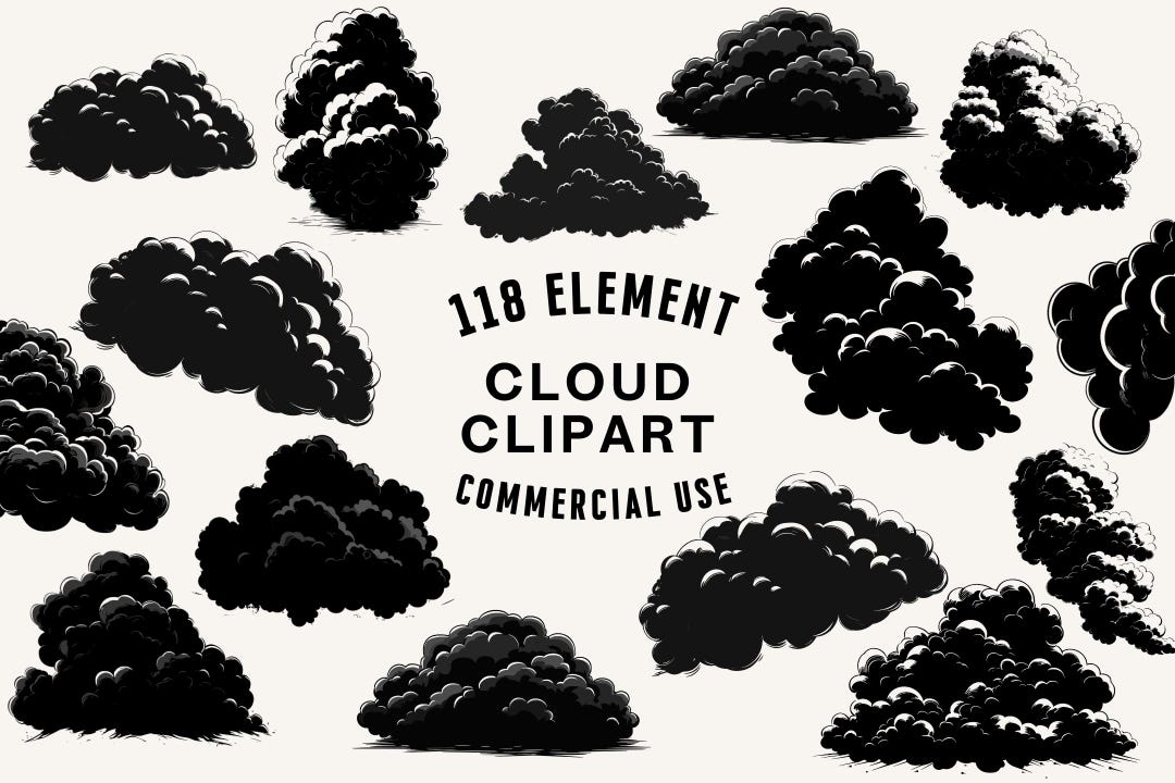 Cloud SVG Bundle | Cloud Clipart | Weather Vector Designs | Sky ...