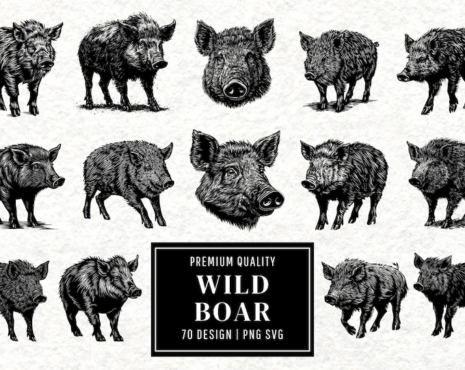 Wild Boar Svg - Pdf - Png - Dxf - Team Mascot - Boar Silhouette ...