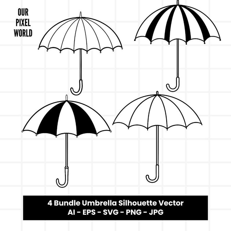 Umbrella Bundle SVG | Umbrella PNG | Umbrella Vector | Umbrella Clip ...