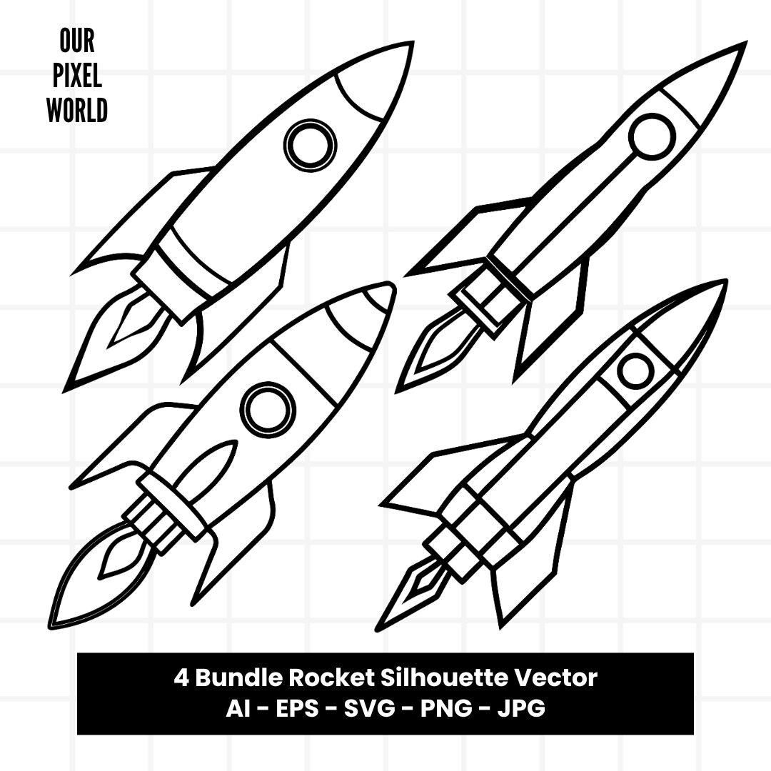 Space Rocket Bundle SVG | Rocket PNG | Rocket Vector | Rocket Clip Art ...