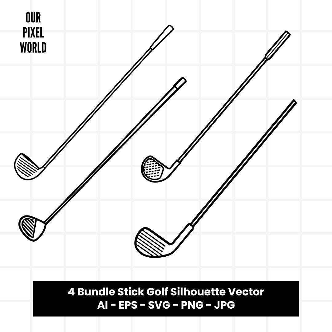 Golf Stick Bundle SVG | Golf Sticks PNG | Sport Vector Editable Color ...