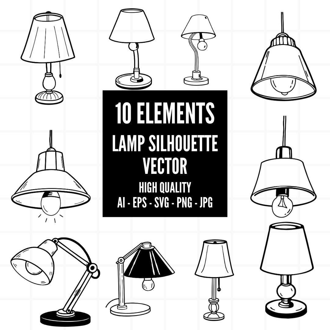 Table Lamp SVG | Desk Lamp PNG | Reading Lamp Vector | Lamp Clip Art ...