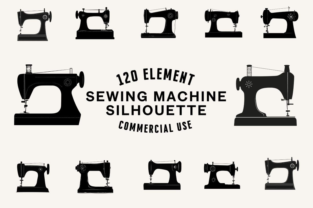 Sewing Machine SVG Bundle | Sewing Clipart | Vintage Machine Vector ...