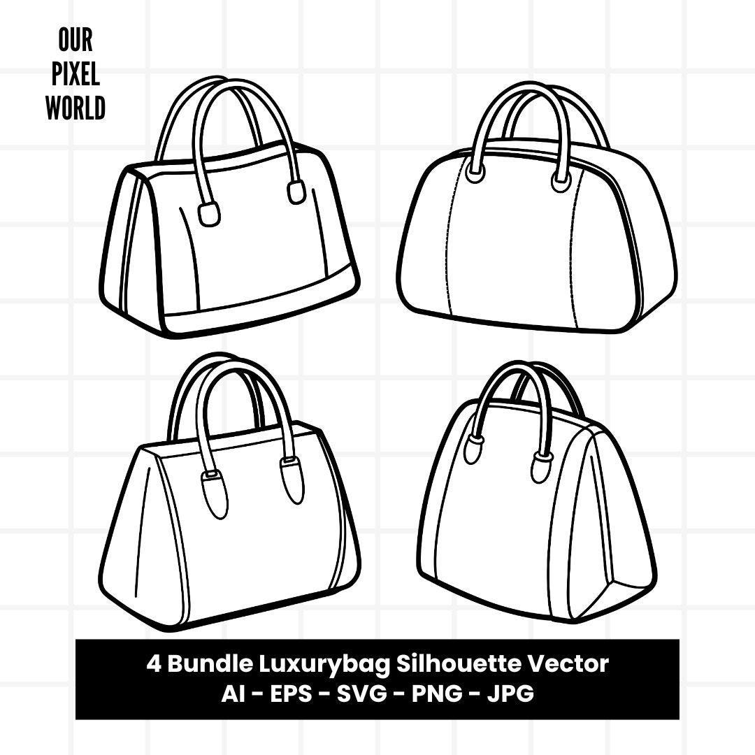 Luxury Handbag Bundle SVG | Handbag PNG | Hand Bag Vector Editable ...