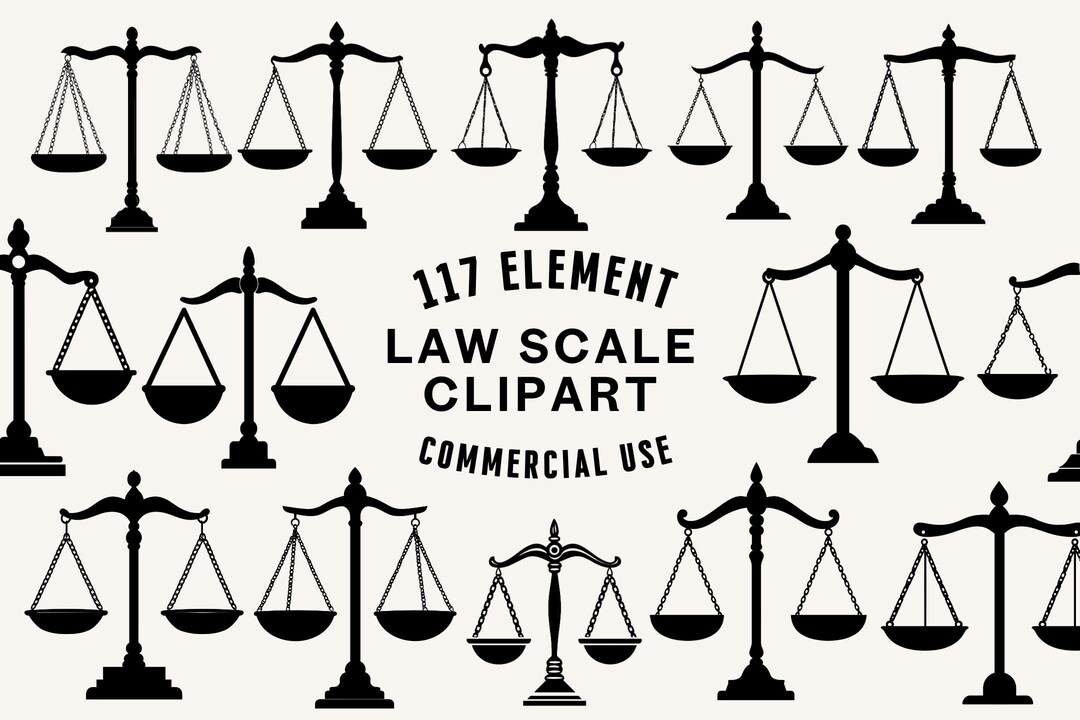 Law Scale SVG Bundle | Justice Scale Clipart | Legal Symbol Vector ...