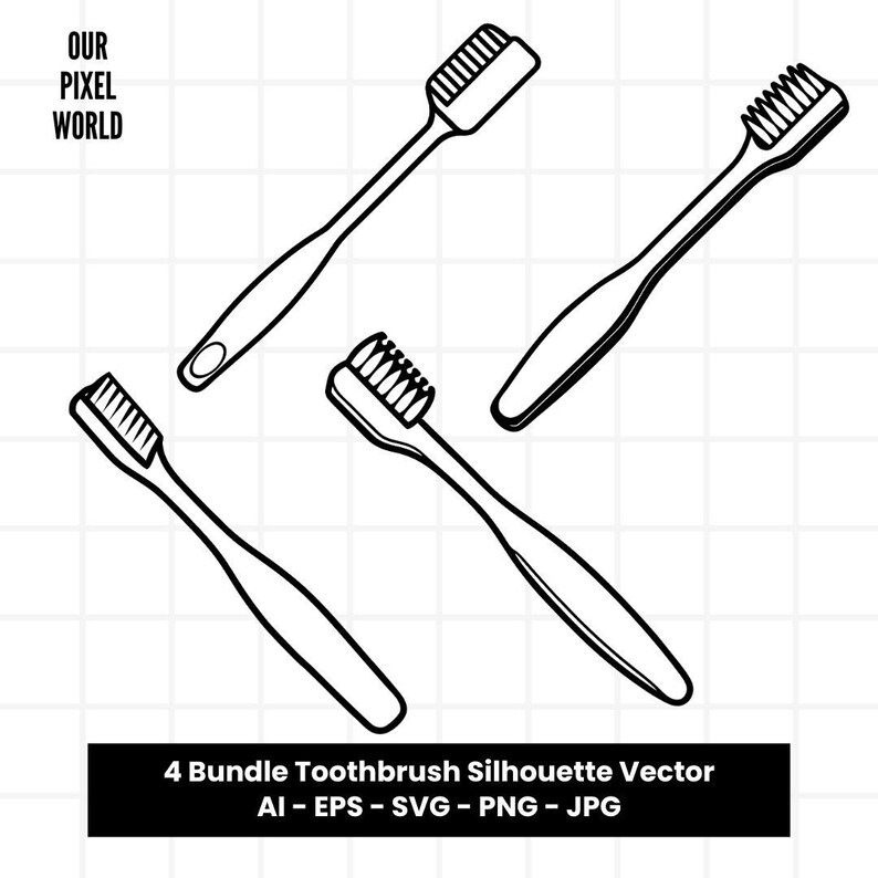 Toothbrush Bundle SVG | Tooth Brush PNG | Tooth Vector | Tooth Clip Art ...