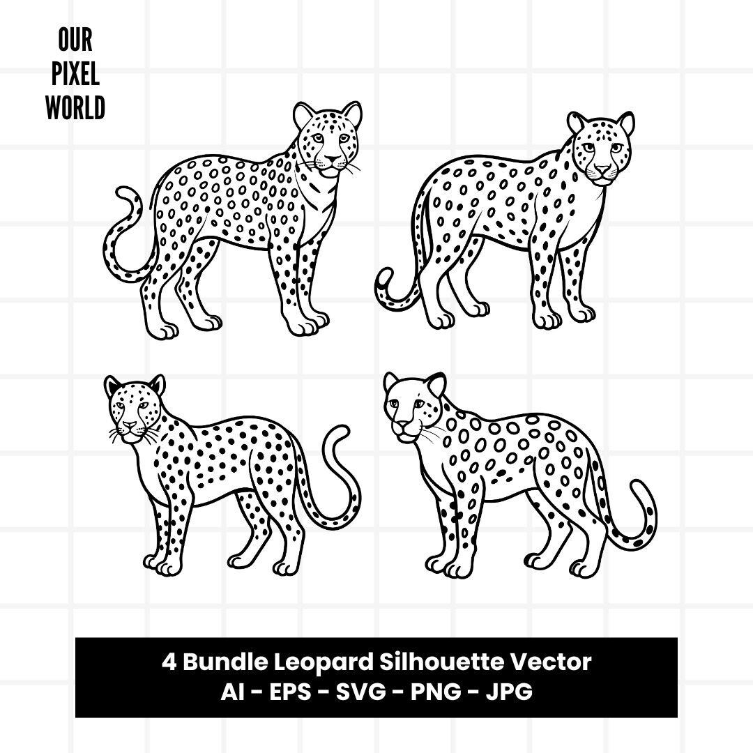 Leopard Bundle SVG | Leopard PNG | Leopard Vector Animal | Leopard Clip ...
