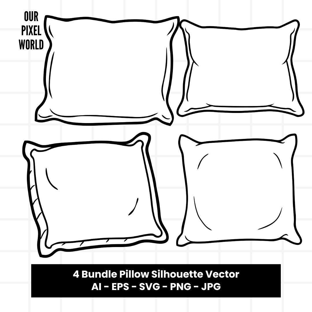 Pillow Bed Bundle SVG | Pillow PNG | Pillow Vector | Pillow Clip Art ...