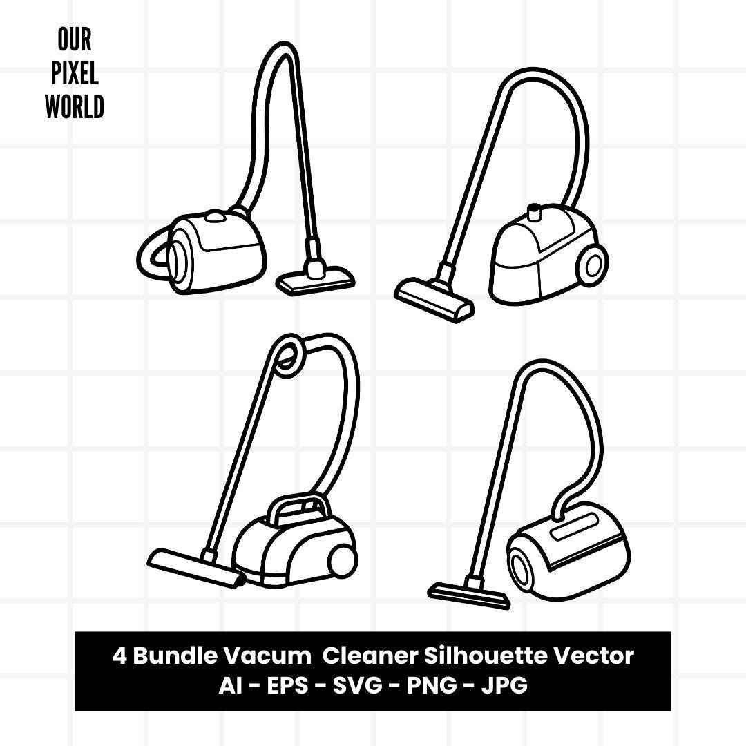 Vacuum Cleaner Bundle SVG | Cleaner PNG | Cleaning Vector Editable ...