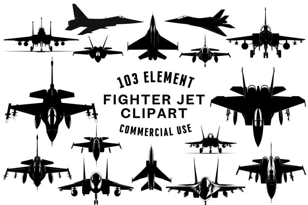 Fighter Jet SVG Bundle | Jet Clipart | Military Aircraft Vector Design ...