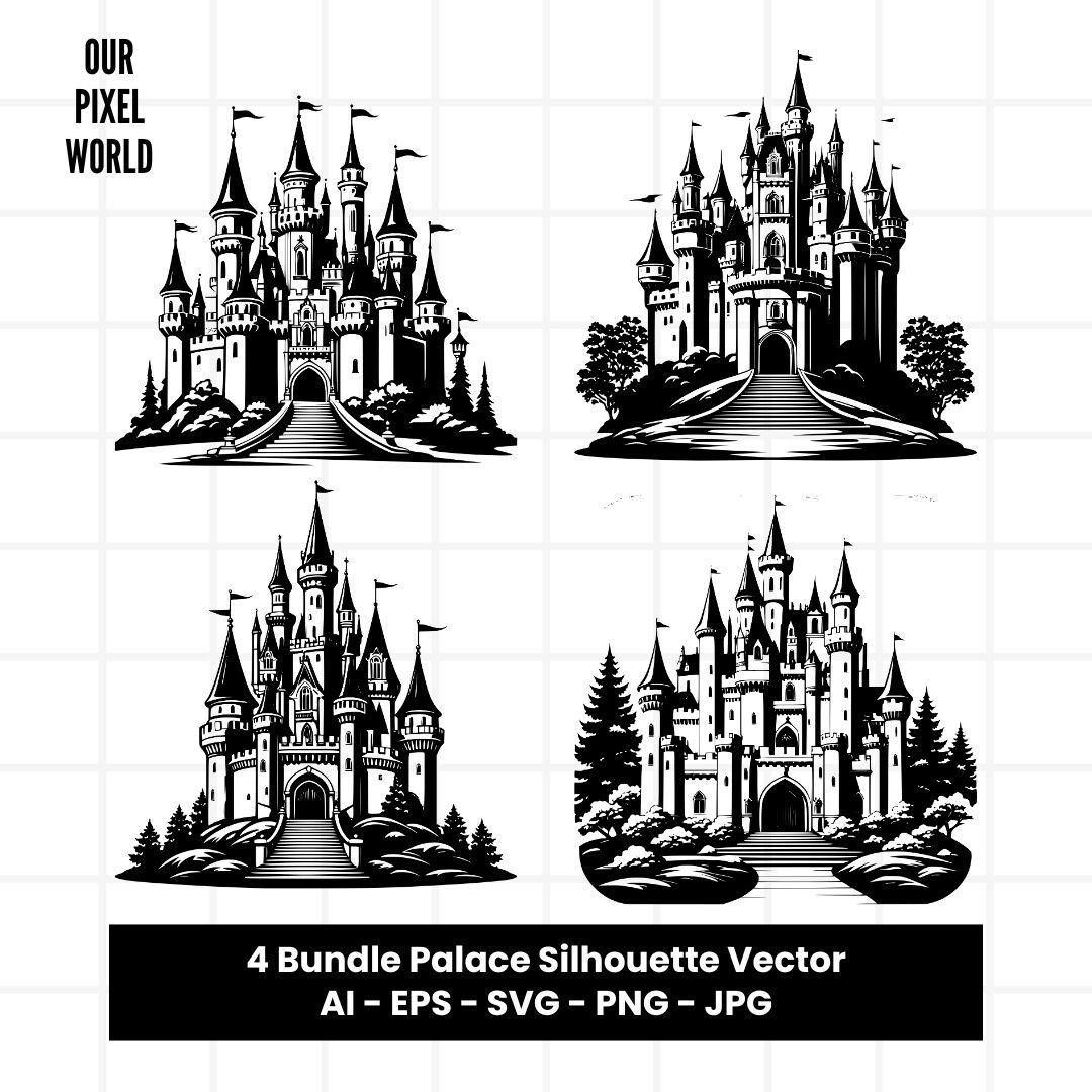 Magnificent Palace Bundle SVG | Castle PNG | Magical Vector Editable ...