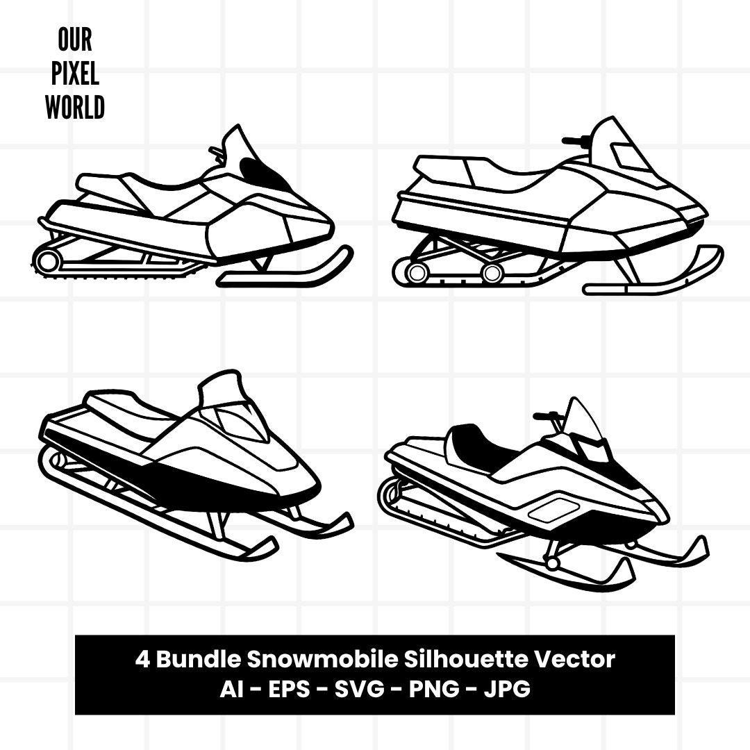 Snowmobile Bundle SVG | Snow Mobile PNG | Snowmobiles Vector Editable ...
