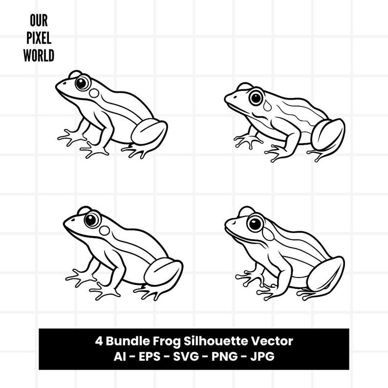 Frog Bundle SVG | Frog PNG | Frog Vector Animal | Frogs Clip Art for ...