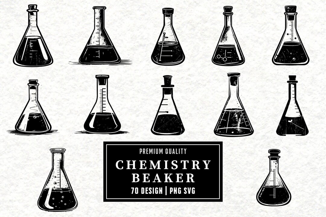 Chemistry Beaker SVG Bundle: Science Lab Clipart (PNG, SVG) - Etsy