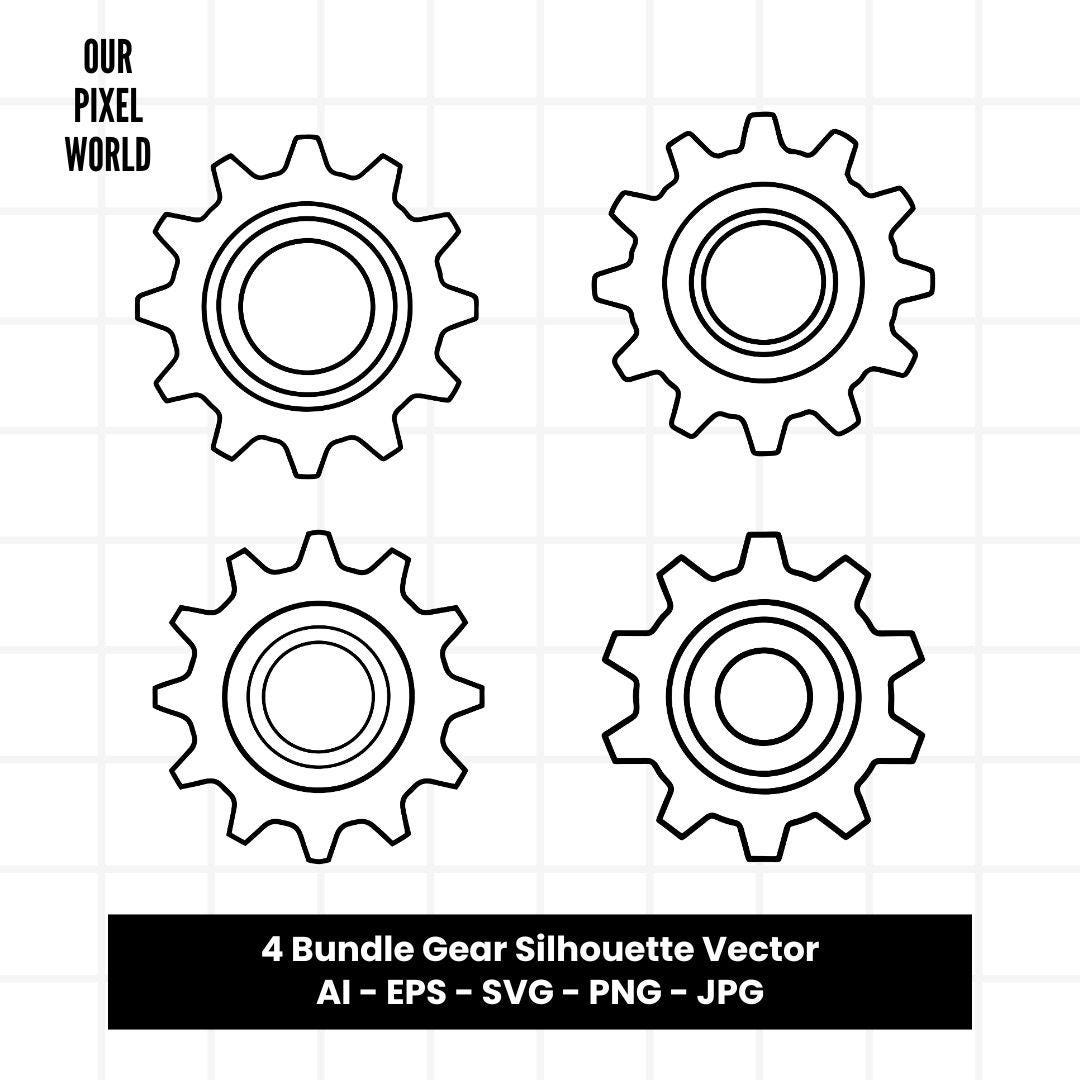 Gear Bundle SVG | Gears PNG | Machine Vector | Mechanical Cogs Clip Art ...