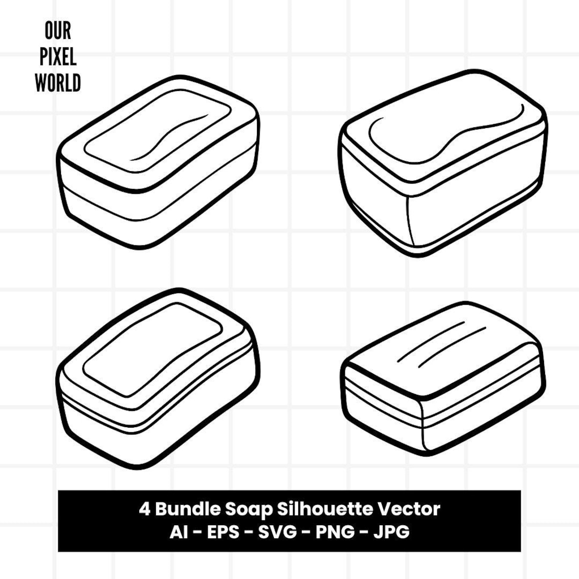 Soap Bar Bundle SVG | Soap PNG | Soap Vector Editable Color | Soap Clip ...