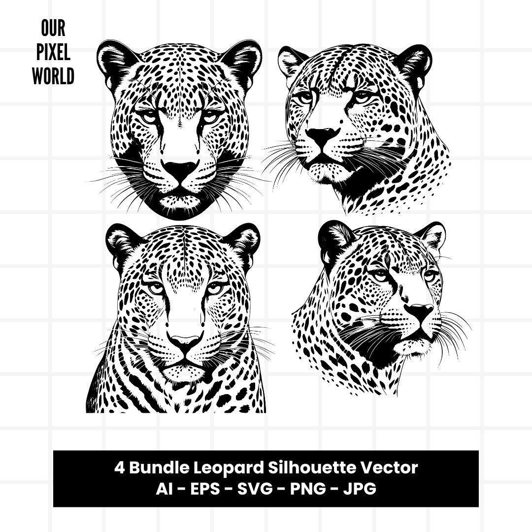 Leopard Bundle SVG | Leopards PNG | Wildlife Animal Vector Editable ...