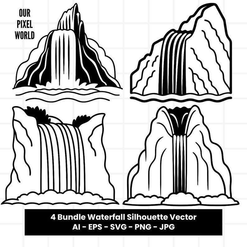 Waterfall Bundle SVG | Waterfall PNG | Waterfall Vector | Waterfall ...