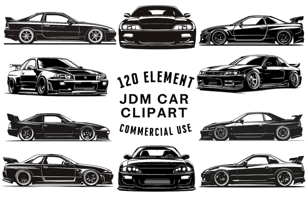 JDM Car Svg Bundle | Jdm Clipart | Japanese Car Vector Designs | Street ...