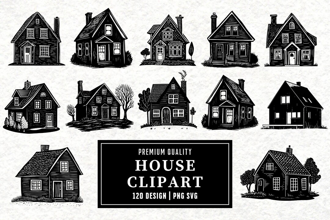 House SVG Bundle | Home Clipart | House Vector Designs | Residential ...