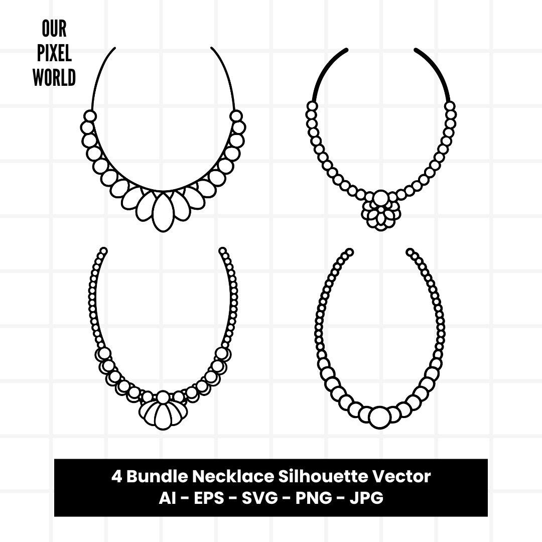 Necklace Bundle SVG | Necklace PNG | Necklace Vector | Accessorries ...