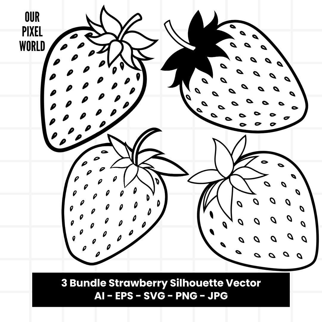 Strawberry Bundle SVG | Strawberry PNG | Strawberry Vector | Fruit Clip ...